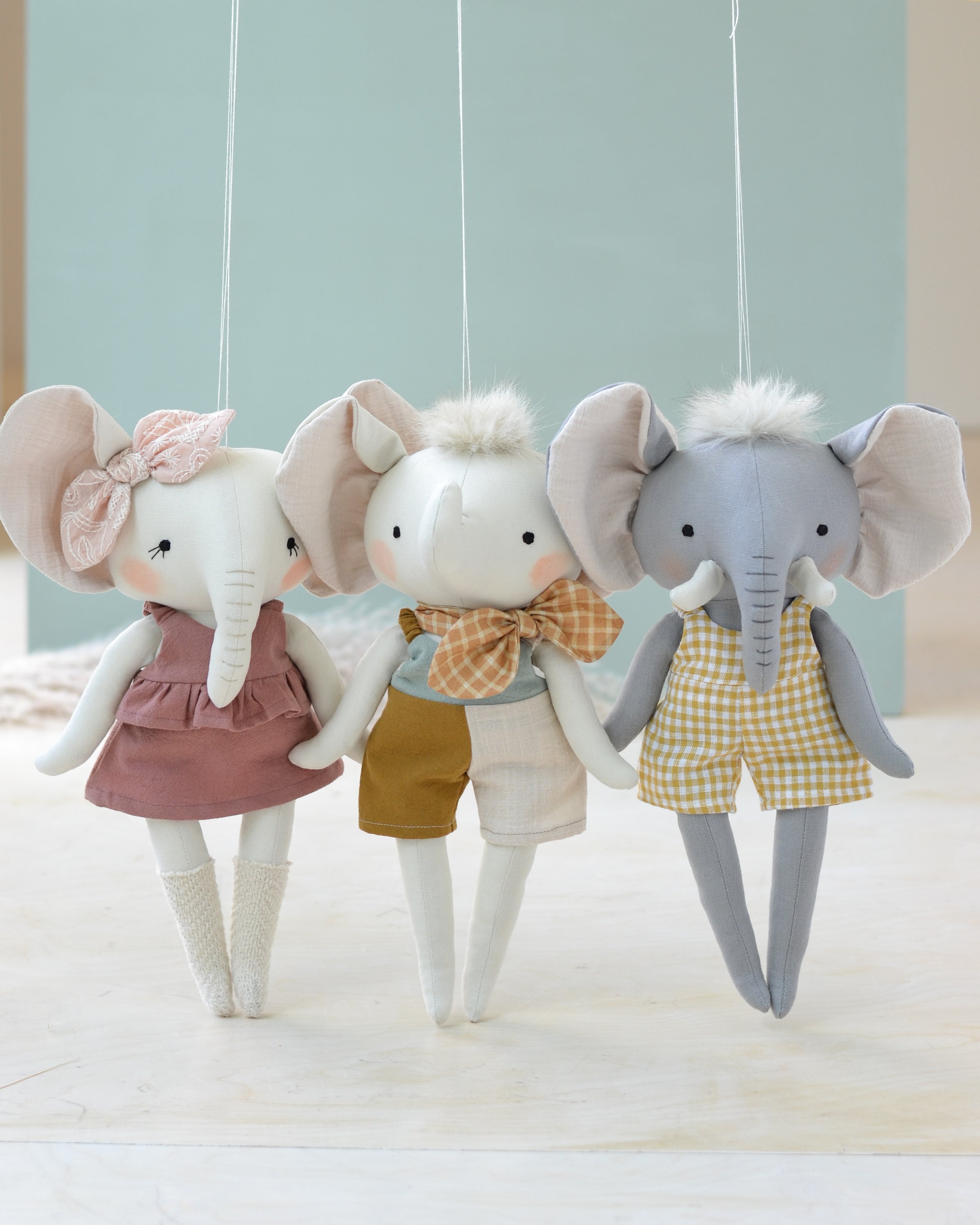 Elephant doll Sewing Pattern | Mes petites lunes