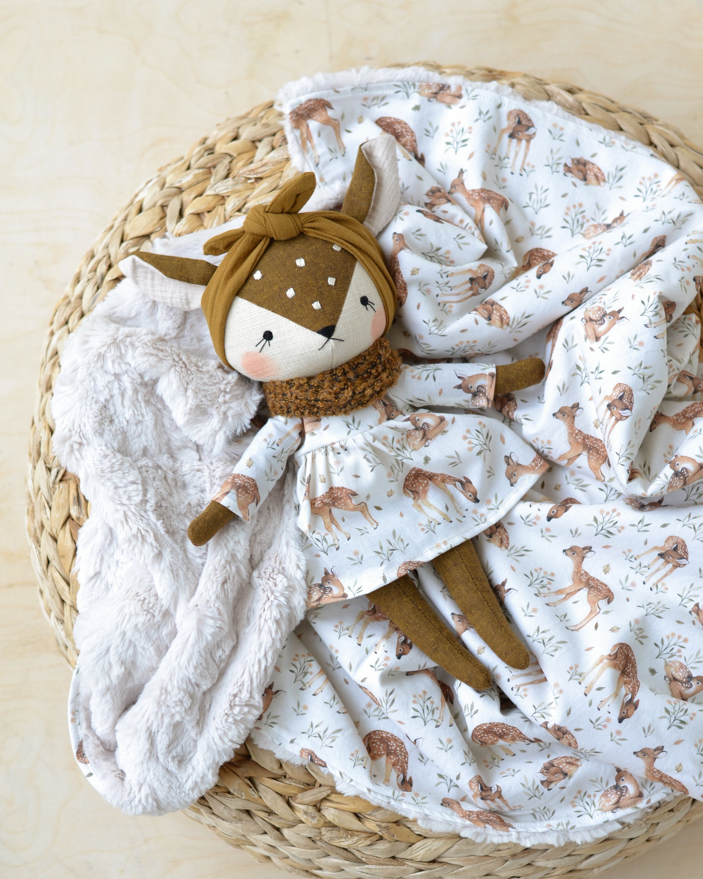 Fawn Blanket and Bunny Doll Duo | Decor and Bedding