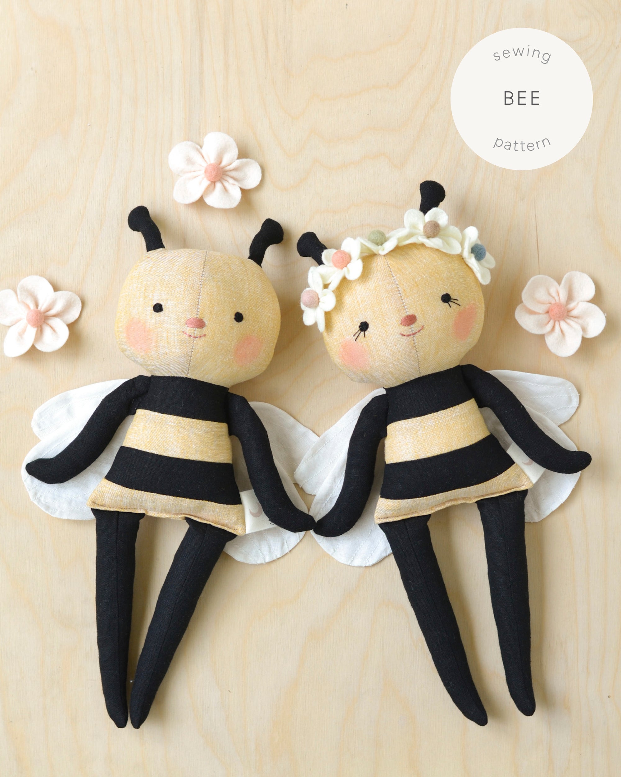 Bee Soft Toy Sewing Pattern PDF | Mes Petites Lunes