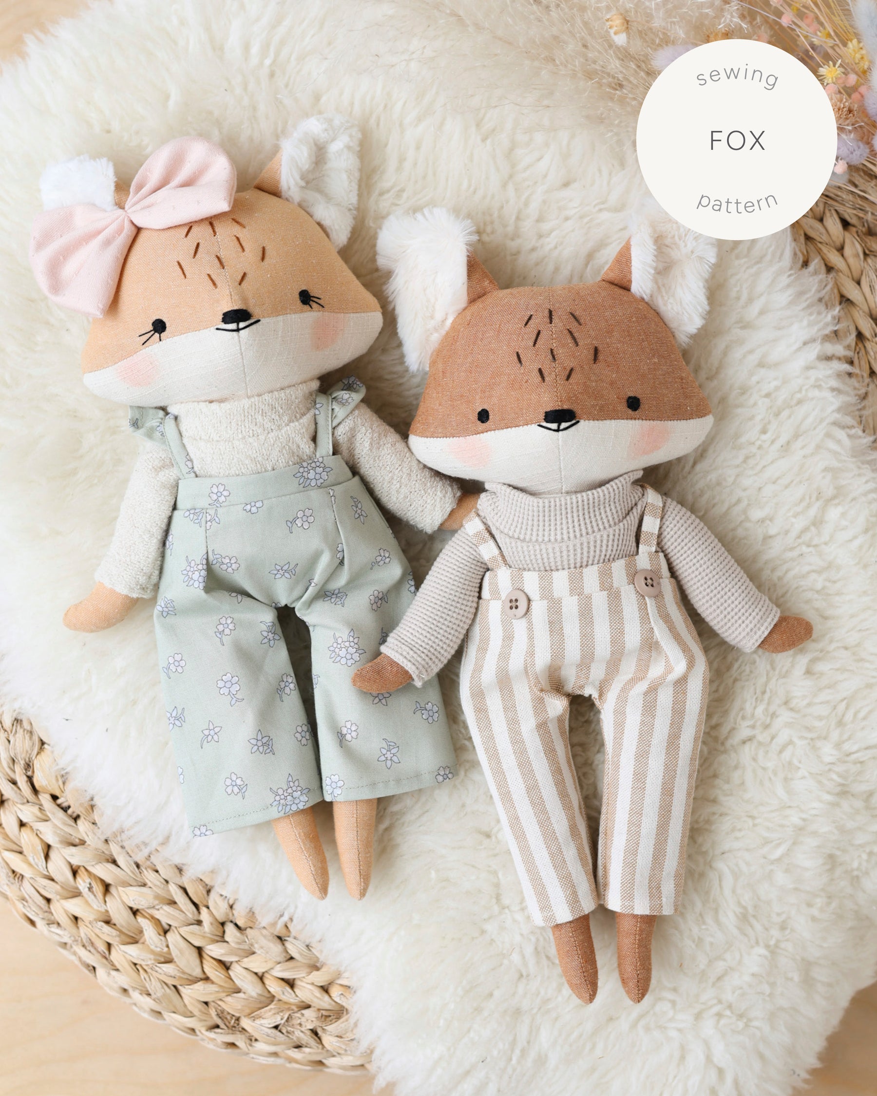 Fox Plush Sewing Pattern - Create Your Own - Mes Petites Lunes