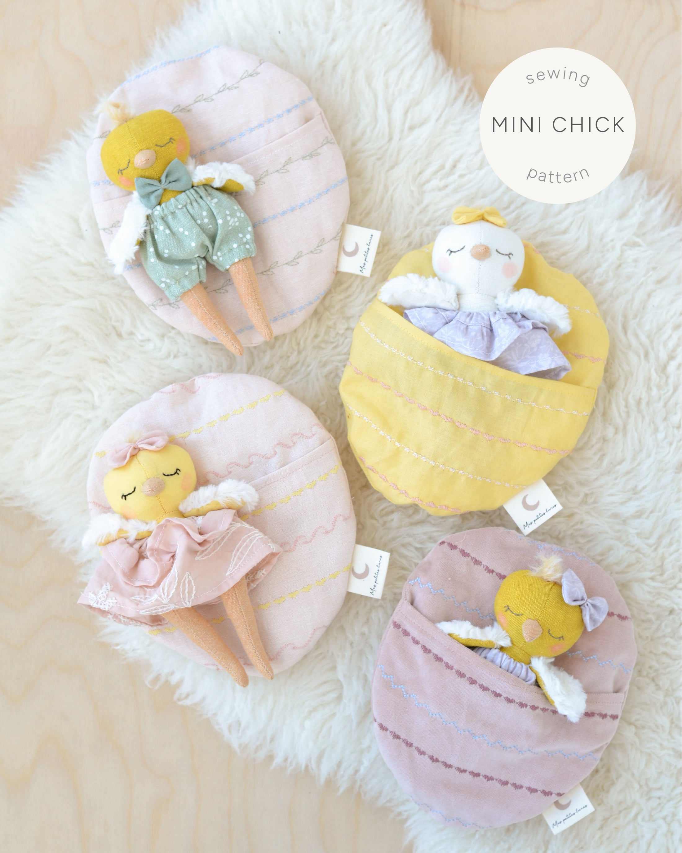 Mini chick doll Sewing Pattern | Mes petites lunes