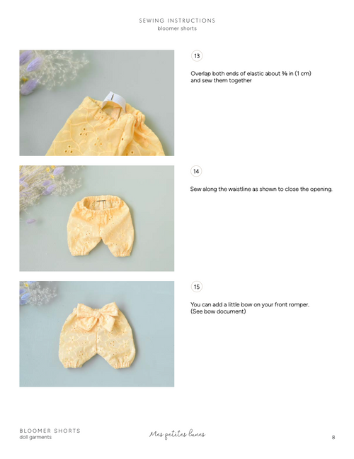 Flower doll Sewing Pattern | Mes petites lunes