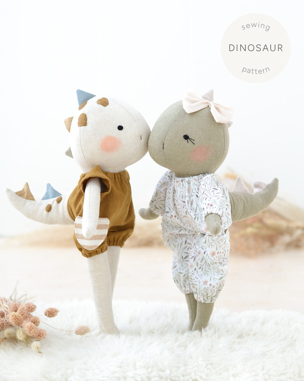 Sewing Pattern - Dinosaur doll