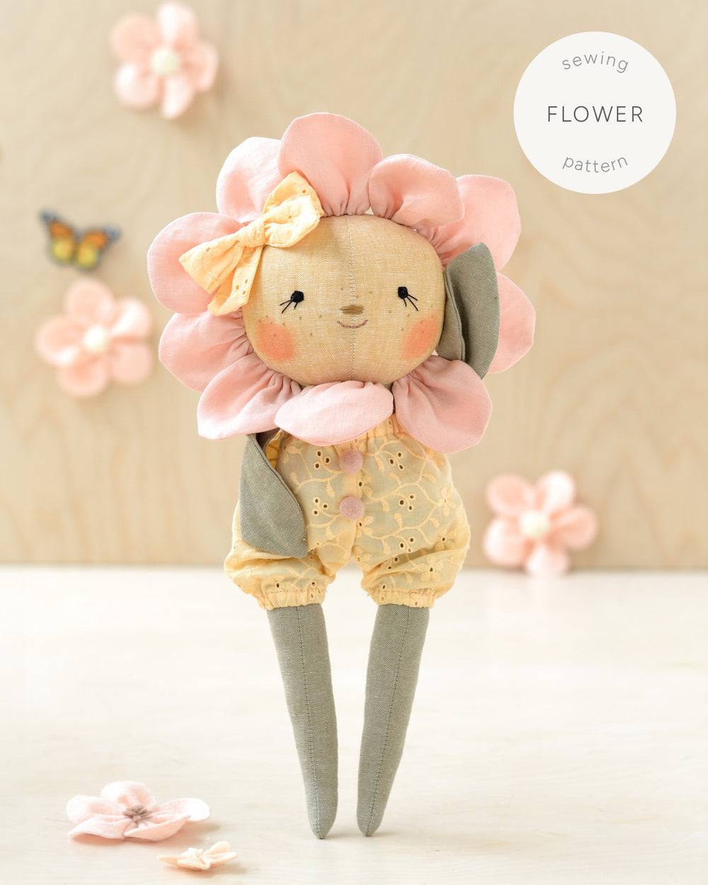 Flower doll Sewing Pattern | Mes petites lunes