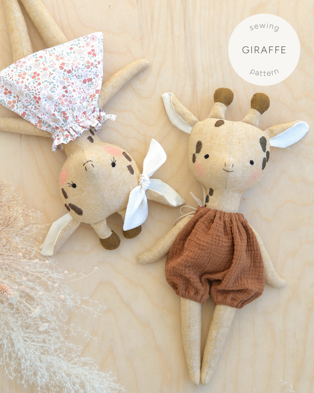 Giraffe Doll Sewing Pattern - Mes Petites Lunes