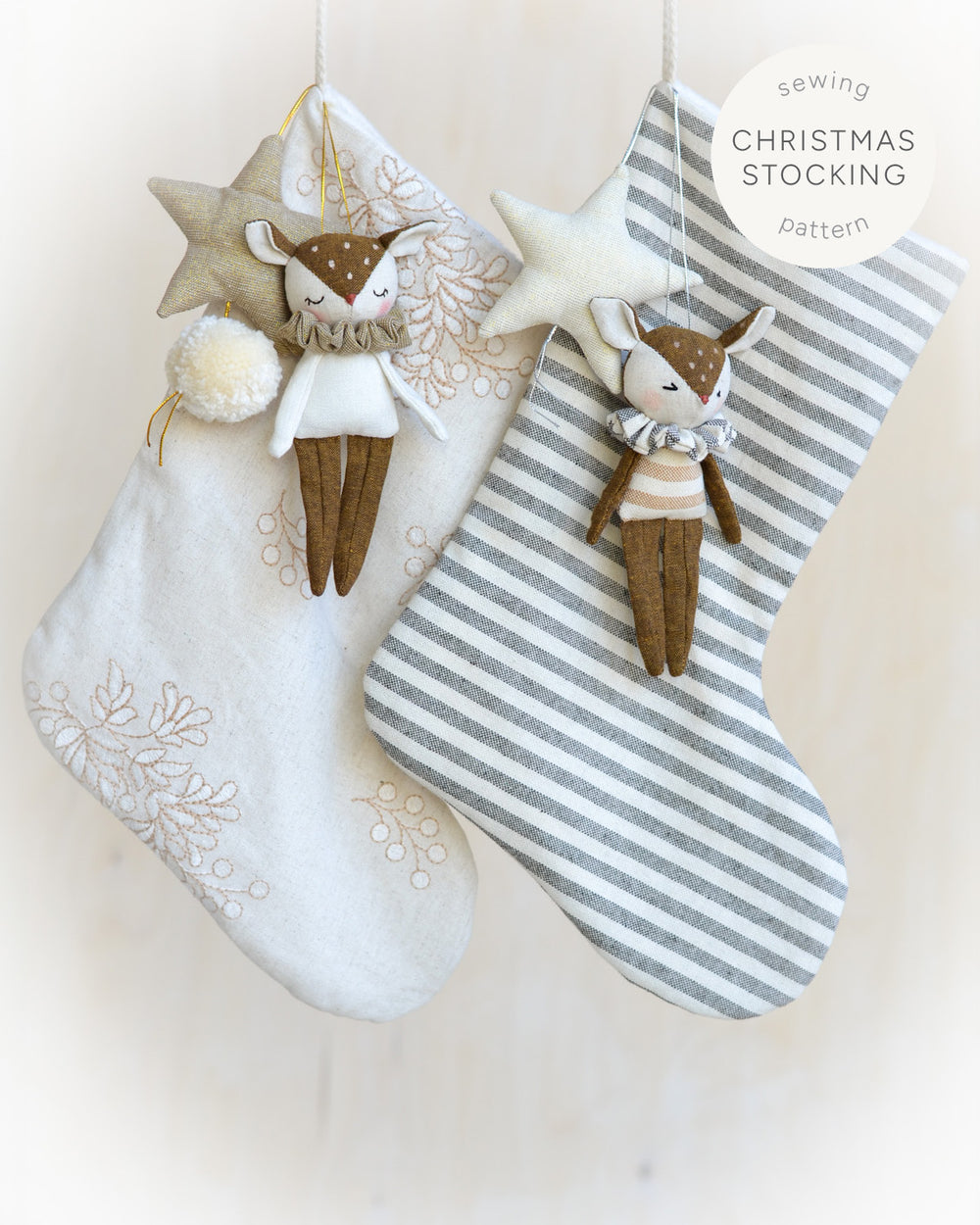 Sewing pattern - Christmas stocking with ornements