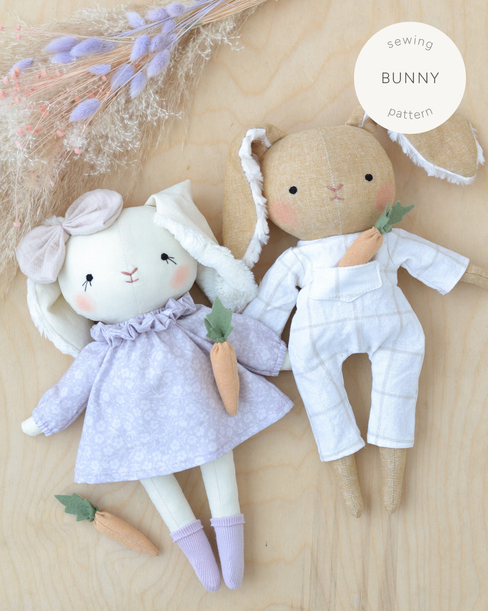 DIY Bunny Plush Sewing Pattern - Mes Petites Lunes